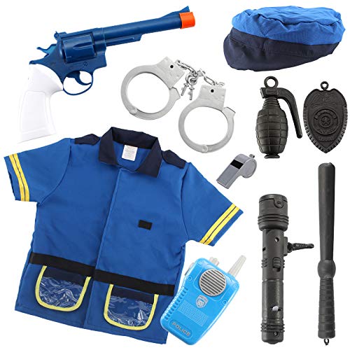 Buy 10 Pcs Costume for Kids with Toy Role Play Kit with Intercom， Badge ...