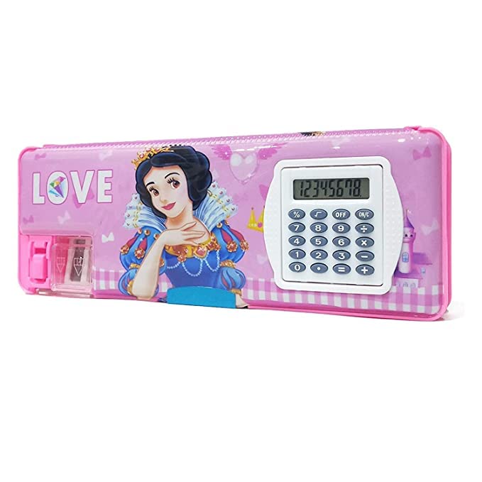 Multipurpose Magnetic Pencil Box with Calculator & Dual Sharpener for ...