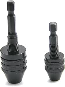 2Pcs Keyless Drill Chuck Adapter Cordless Electric Screwdriver Quick ...