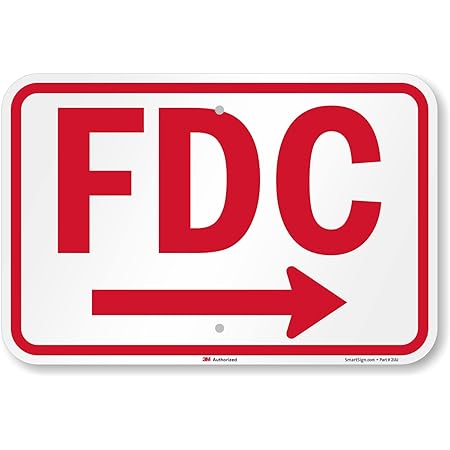 Amazon.com: SmartSign 12 x 18 inch “FDC Fire Department Connection ...