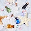Amazon.com: Mini Glass Color Bottles Wishing Bottle Tiny Jars Vials ...