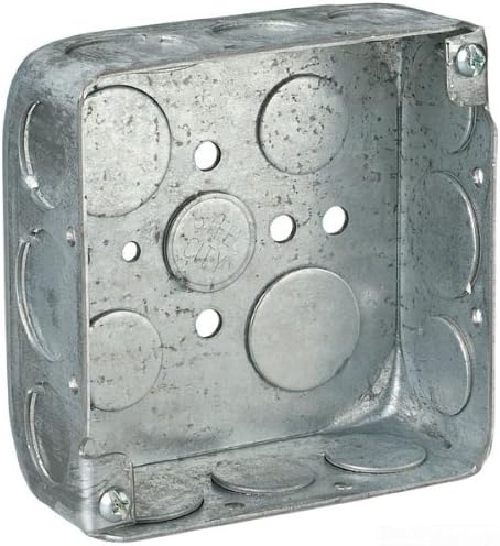 Steel City 52151-1/2-3/4 Pre-Galvanized Steel Square Box with 1/2-Inch ...