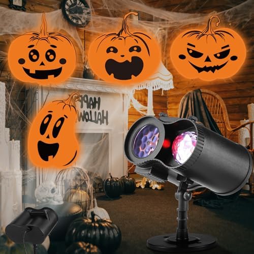 Amazon.com: Moukeren Halloween Projector Lights Outdoor Rotating ...