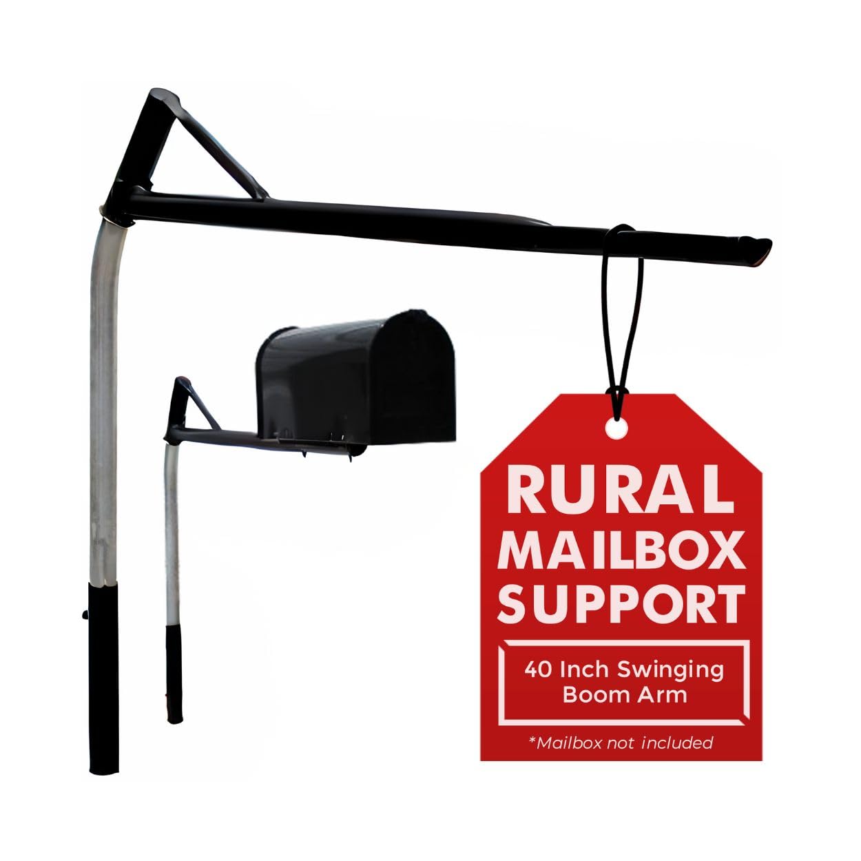 Amazon.com: SwingClear, Mailbox Support Post with Swinging Boom Arm, No ...