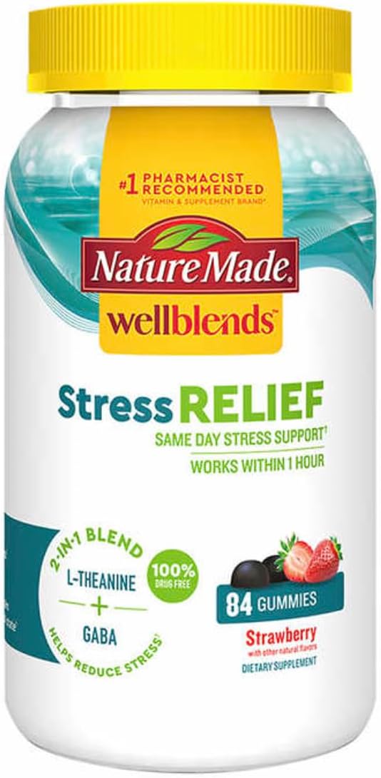 Amazon.com: Nature's Truth Stress Relief Gummies for Adults | with Gaba ...