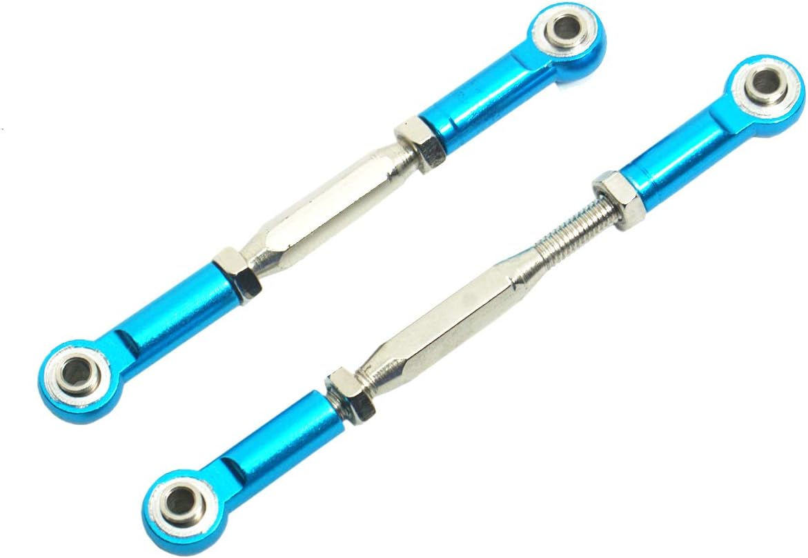 Amazon.com: 2PCS ShareGoo RC Front Rear Metal Steering Servo Link 70 ...