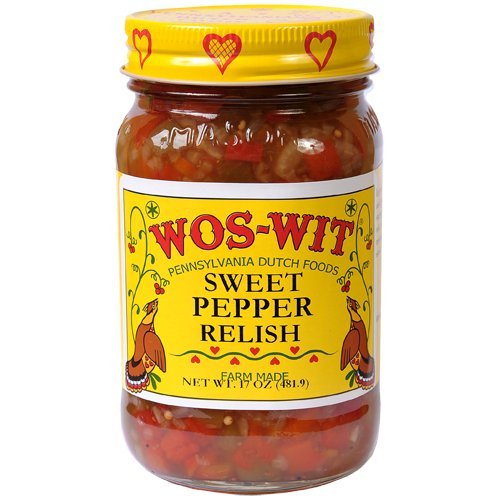 Amazon.com : WOS WIT ALL NATURAL Sweet Pepper Relish Pennsylvania Dutch ...