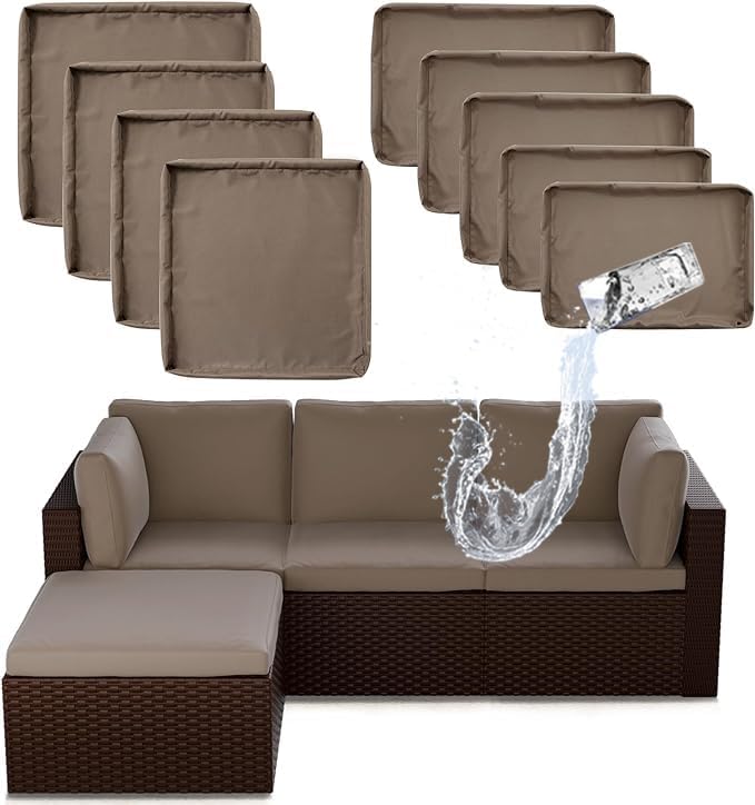 Amazon.com : SUSIE'S GARDEN 9p Patio Cushion Covers Outdoor Patio ...