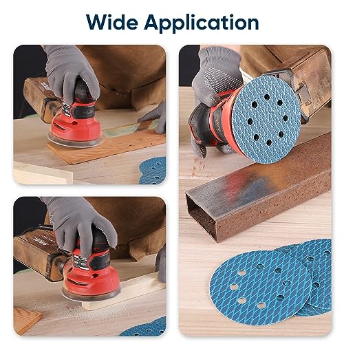 Snapklik.com : Aiyard 5-Inch 8-Hole Diamond Shape Sanding Discs 120 ...