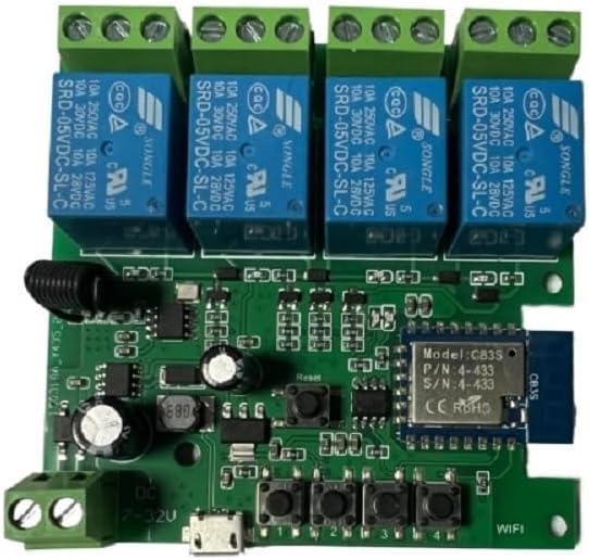 MHCOZY 1 Channel 12V ZigBee Smart Relay Switch, Adjustable Selflock and ...