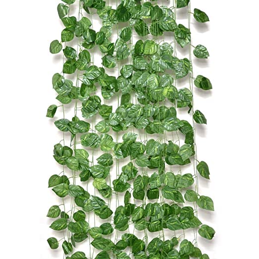 Buy SOFIX 6 Pack 42 Ft Artificial Ivy Garland, Fake Vines UV Resistant ...