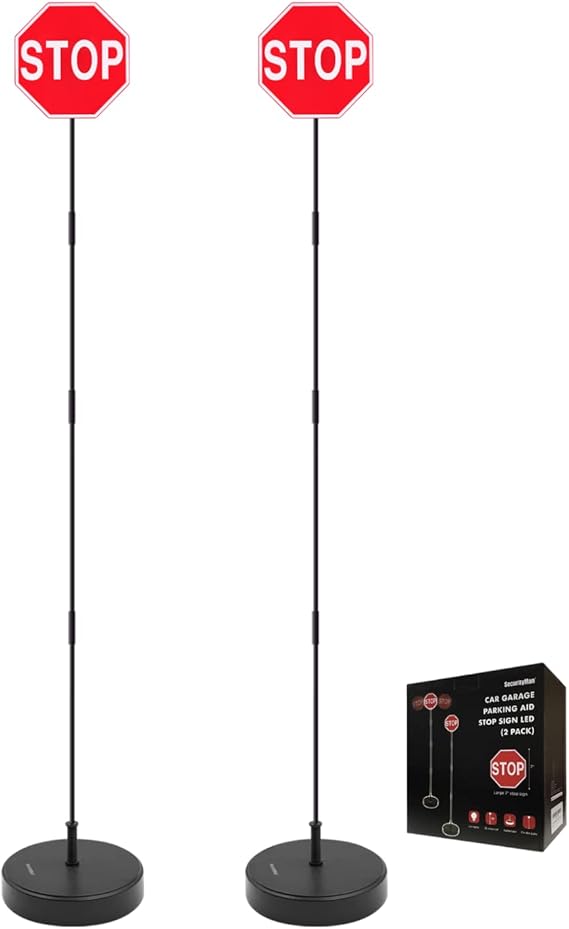 Amazon.com: SECURITYMAN Garage Stop Sign Parking Aid | Garage Stopper ...