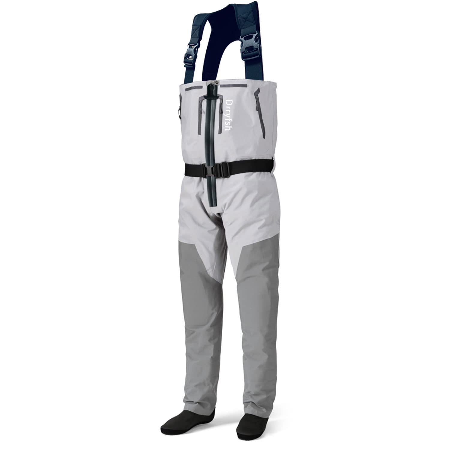 Amazon.com: Drryfsh Zip-Front Breathable Chest Fishing Waders Zippered ...