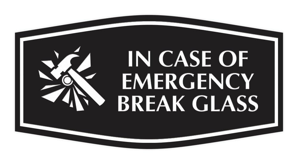 Amazon.com : Signs ByLITA Fancy In Case of Emergency Break Glass Sign ...