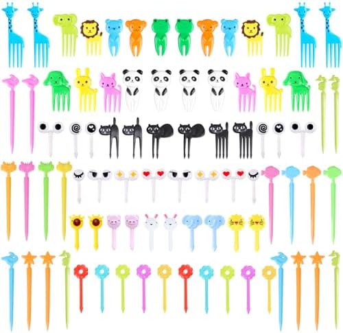 Amazon.com | 40PCS Animal Fruit Food Picks, Bento Box Picks, Mini ...