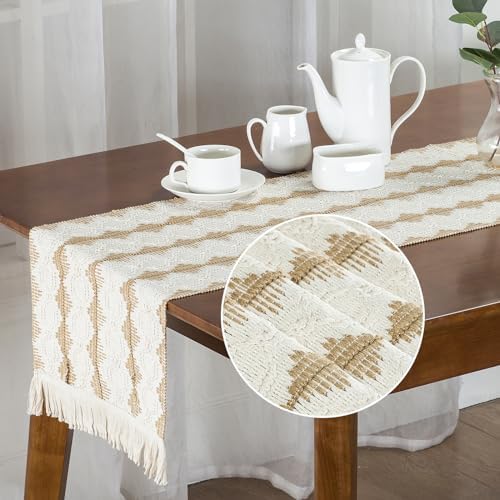 Amazon.com: FEXIA Boho Table Runner for Home Decor with Tassels 36 ...