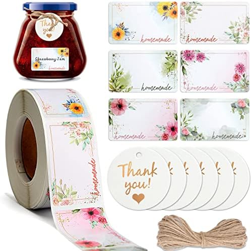 500PCS Jam Jar Labels, Self Adhesive Labels Stickers for Jars with ...