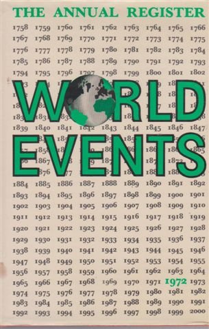 Annual Register of World Events 1972 : MacAdam, I.: Amazon.in: Books