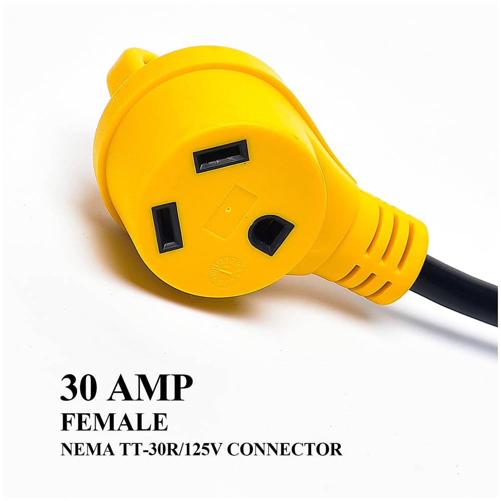 Snapklik.com : RV Camper Cord Adapter 15A Male To 30A Female 12inch ...