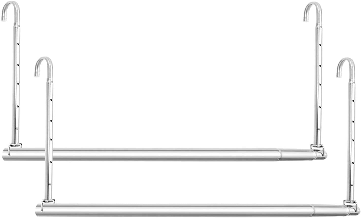 Amazon.com: STORAGE MANIAC Hanging Closet Rod, Adjustable Width and ...