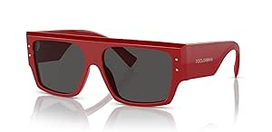 Amazon.com: Dolce & Gabbana Sunglasses DG 4459 309687 Red Dark Grey ...