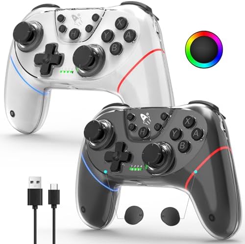 Amazon.com: AceGamer 2 Pack Stinto Pro Wireless Controller for Nintendo ...