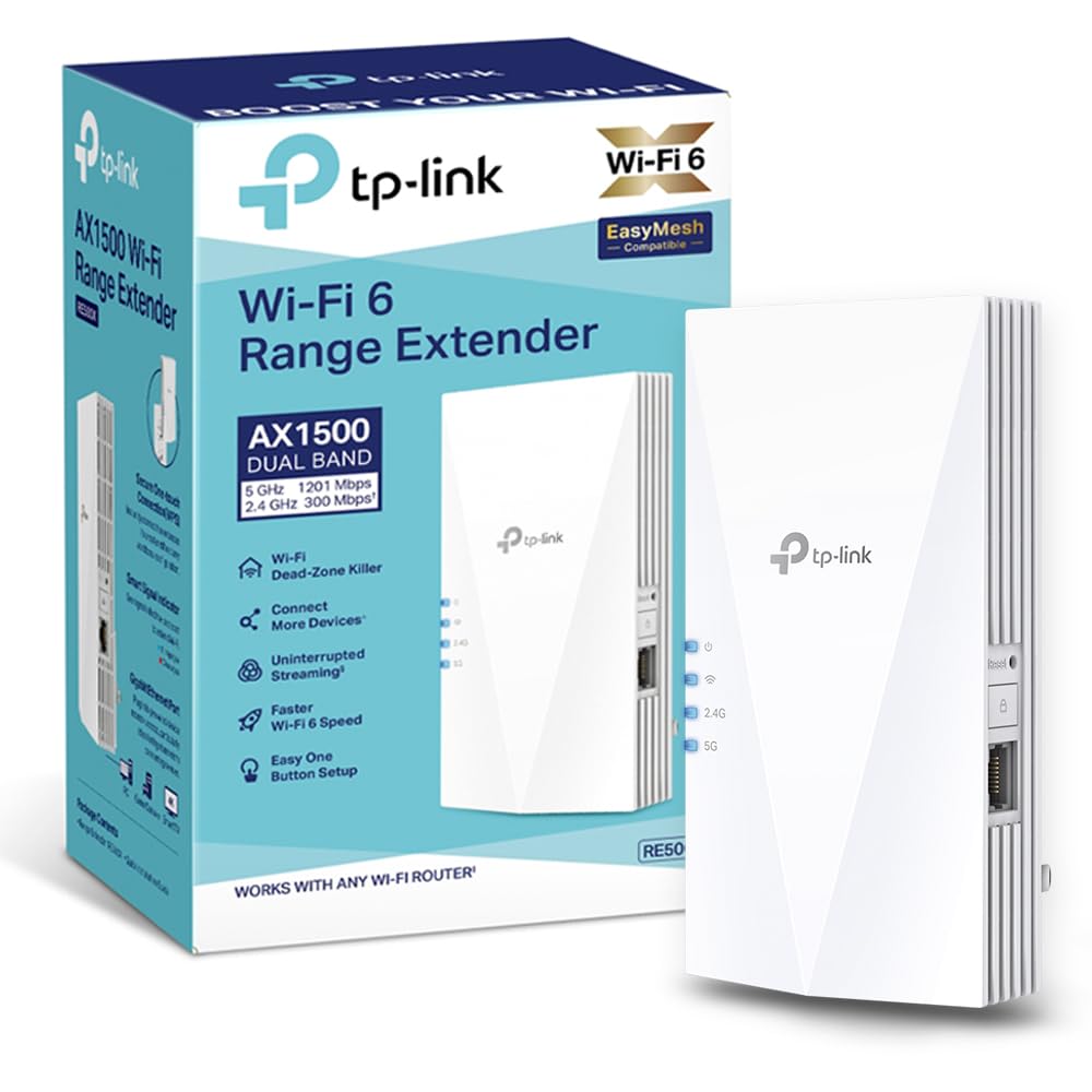 TP-Link RE500X WiFi 6 AX1500Mbps, WiFi Extender Booster, Internet ...