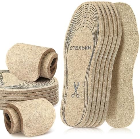 Amazon.com: Wool Felt Insoles, 3 Pair Soft Felt Warm Shoe Insoles for ...