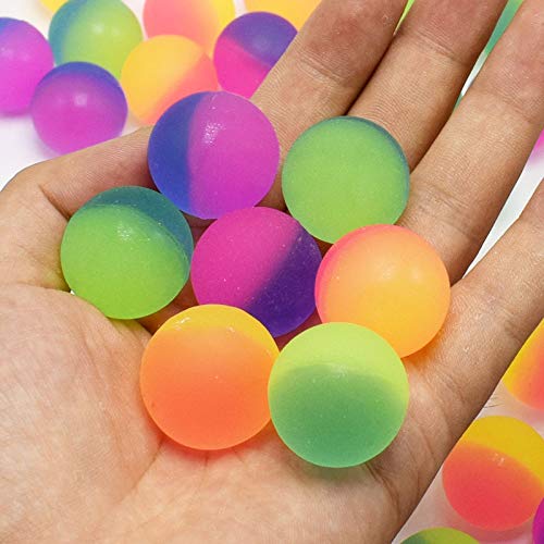XMANX 60Pcs Bouncy Balls, Color Bouncy Ball Bulk for Kids Party Favors ...