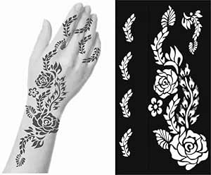 Temporary Mehndi Tattoo mehandi stickers for full hand Combo Pack ...