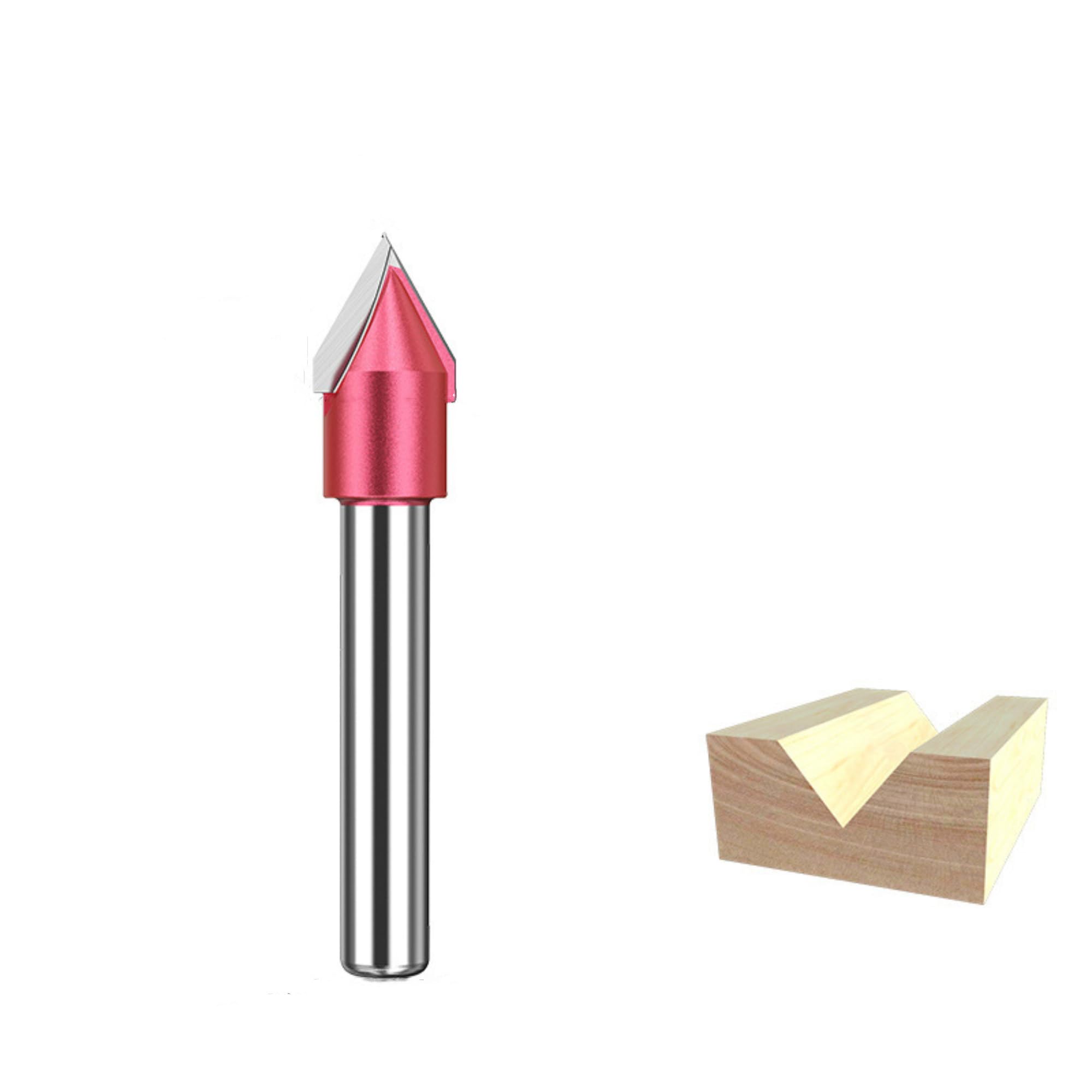 1pcs Router Bits V Groove 60 Degree 10mm Cutting Diameter | Desertcart ...