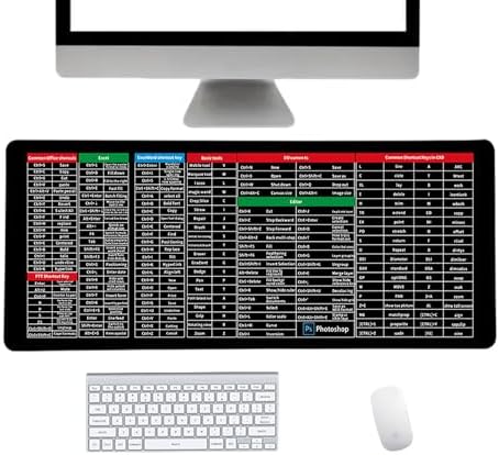 Amazon.com : Excel Shortcuts Mousepad, Anti Slip Keyboard Pad with ...