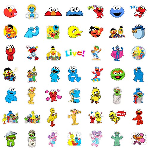 Sesame Street Stickers 50PCS Vinyl Stickers for Laptop,Bumper ...