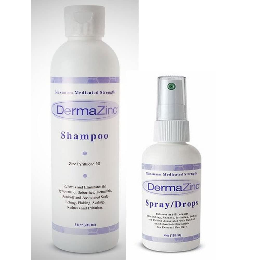 Amazon.com: DermaZinc Shampoo with Drops Set : Health & Household