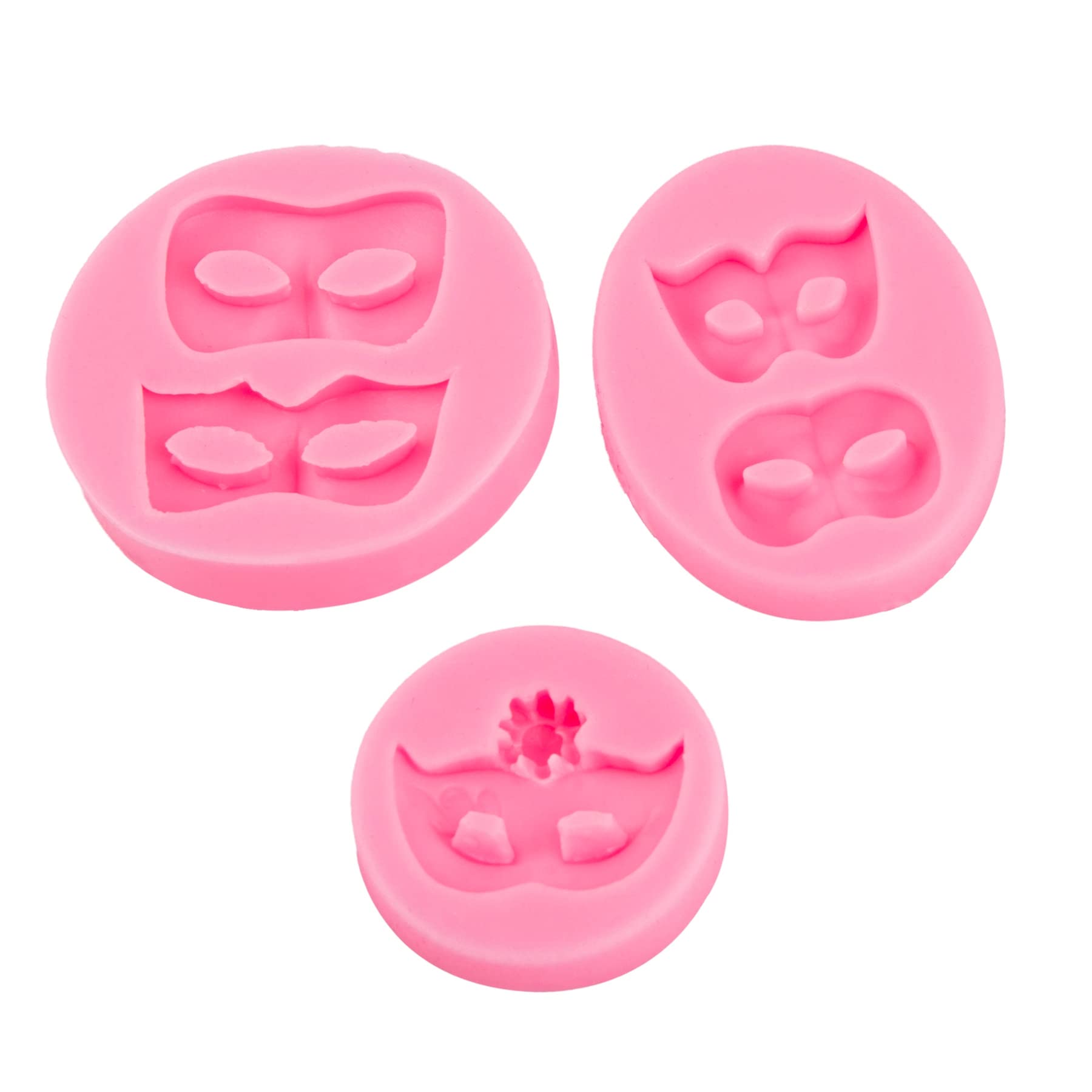 Amazon.com: Framendino, 3 Pack Masquerade Mask Silicone Mold Fondant ...