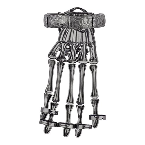 Buy Lux Accessories Black Hem Gothic Skull Tools Full Hand Skeleton ...