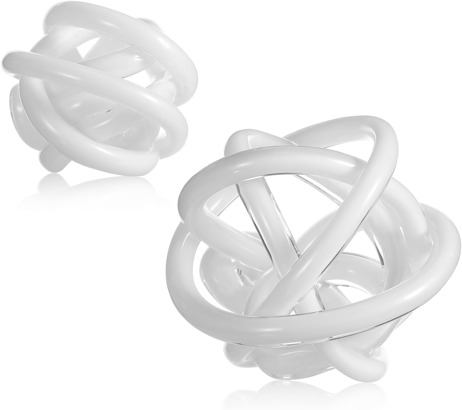 Amazon.com: Deco 79 Glass Knot Decorative Sculpture Knotted Ball Home ...