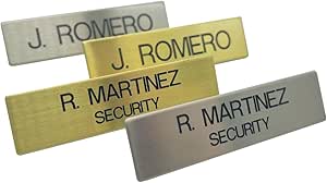 Amazon.com : Custom Metal Name Badges Engraved Metal Police Fire ...