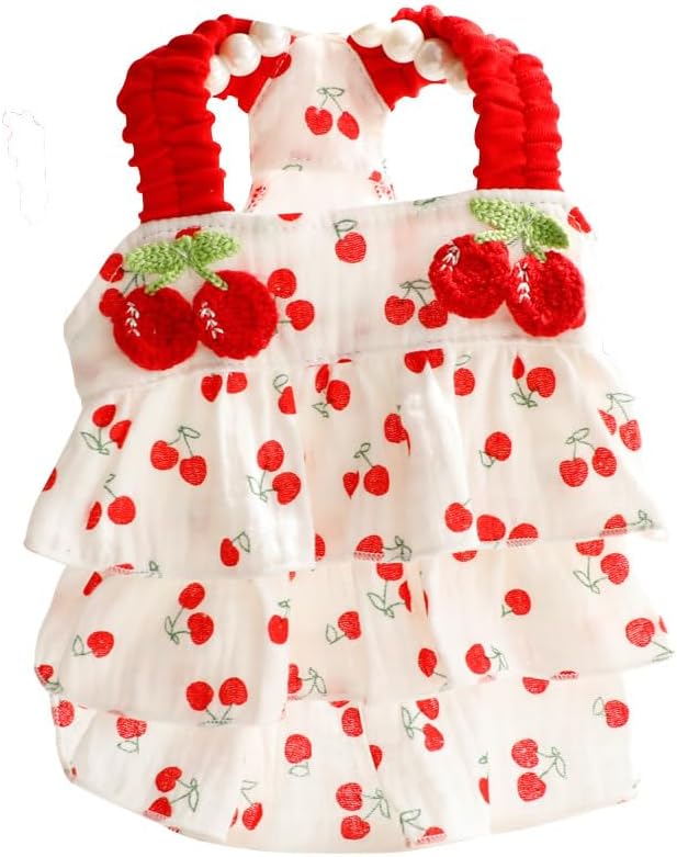 Amazon.com : Dog Princess Dresses for Small Dogs Clothes Cherry Costume ...