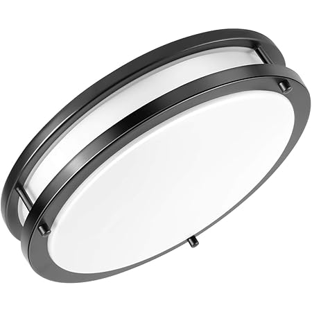 JULLISON 10 Inch LED Double Ring Flush Mount Ceiling Light Fixture, ETL ...