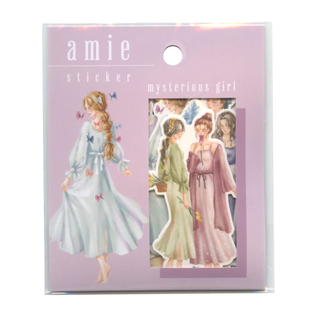 Amazon.co.jp: Amie sticker/アミ ステッカー【mysterious girl】かわいい シール 813 : 文房具 ...