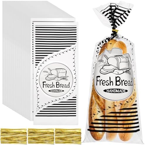 Amazon.com: Lawei 300 Pack Plastic Bread Bags with Twist Ties, Clear ...