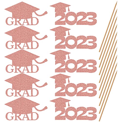10pcsGraduation Cap Sticks for Centerpieces, Grad Centerpiece Sticks ...