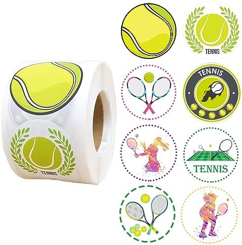 Amazon.com: 500 Tennis Roll Stickers Ball Sports Themed Party Supplies ...