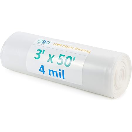 Farm Plastic Supply - Clear Plastic Sheeting - 4 mil - (4' x 200 ...