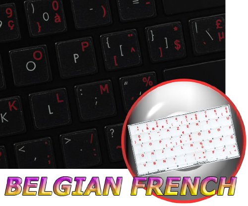 Amazon.com: FRENCH BELGIAN KEYBOARD STICKERS ON TRANSPARENT BACKGROUND ...