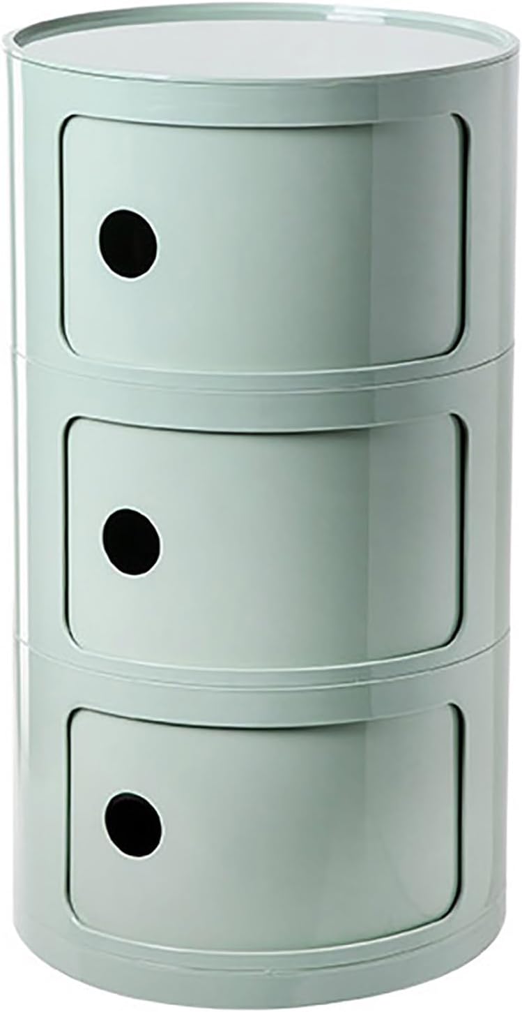 Amazon.com: Round Nightstand with Drawers,Small Bedside Table with ...