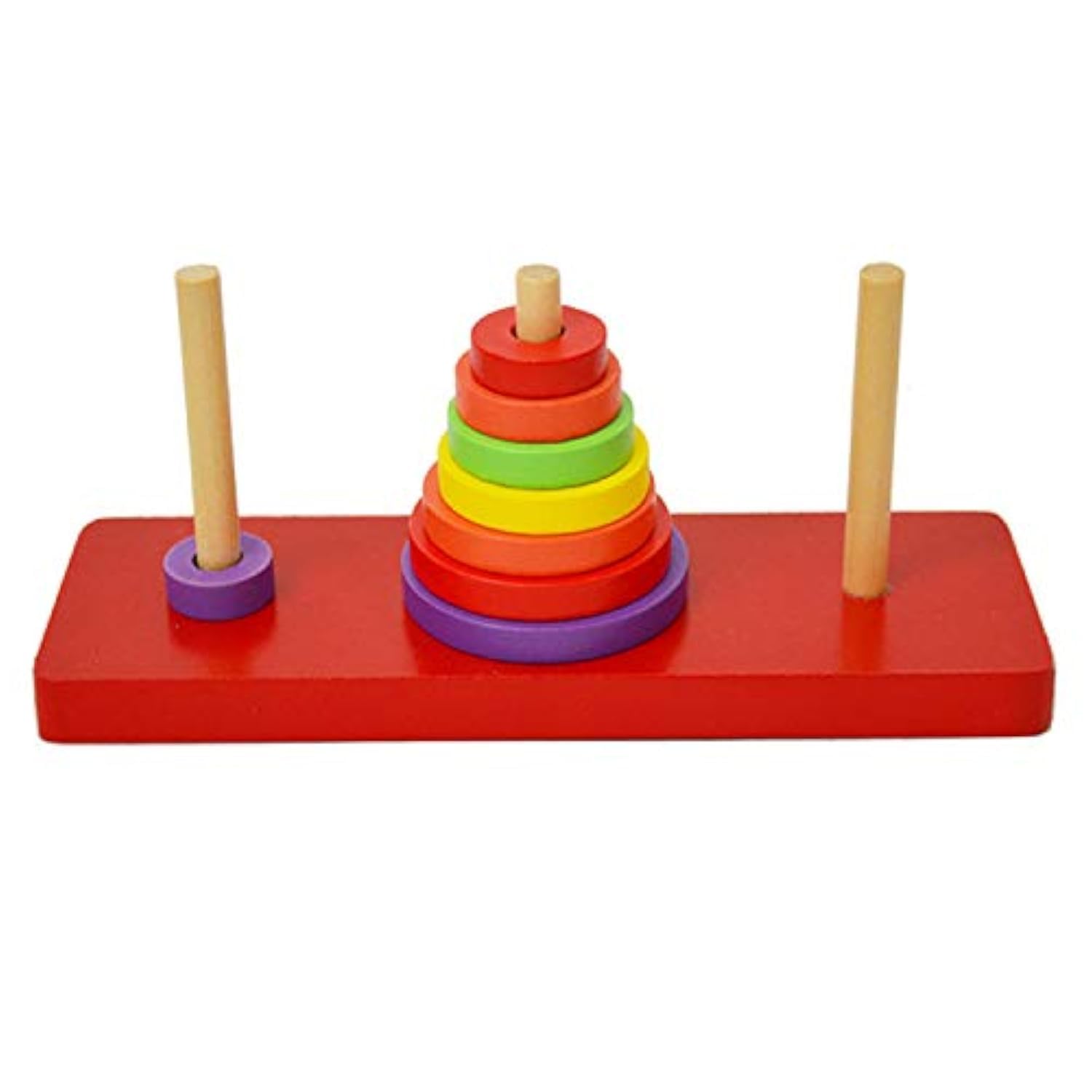 Amazon.com: Hanoi Puzzle Tower of Hanoi Wooden Puzzle Brain Teaser 8 ...