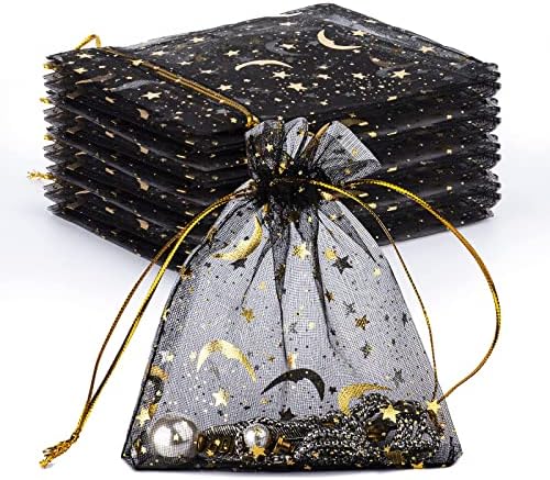 Amazon.com: SUNGULF 100Pcs Sheer Organza Drawstring Pouches Stars and ...