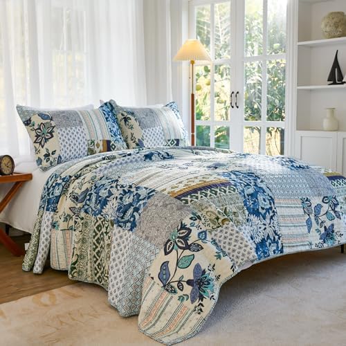 Amazon.com: Secgo California King Quilt Size - 100% Cotton Oversized ...